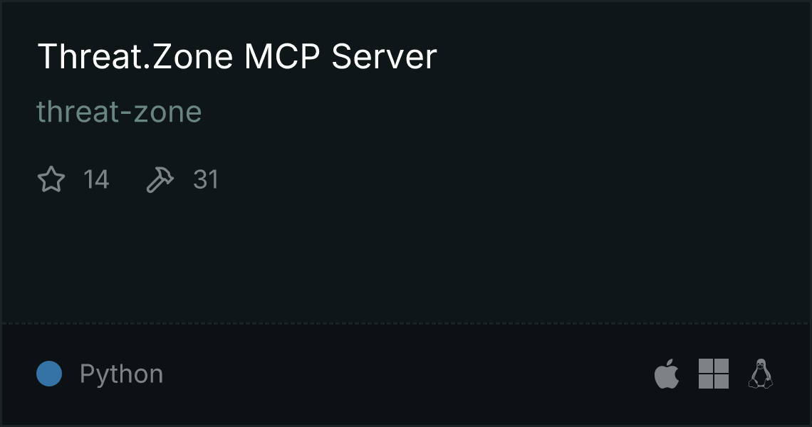 Schema | Threat.Zone MCP Server | Glama