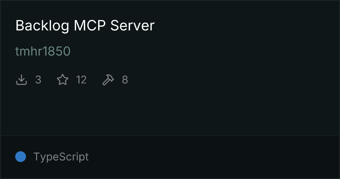 Backlog MCP Server by tmhr1850 | Glama