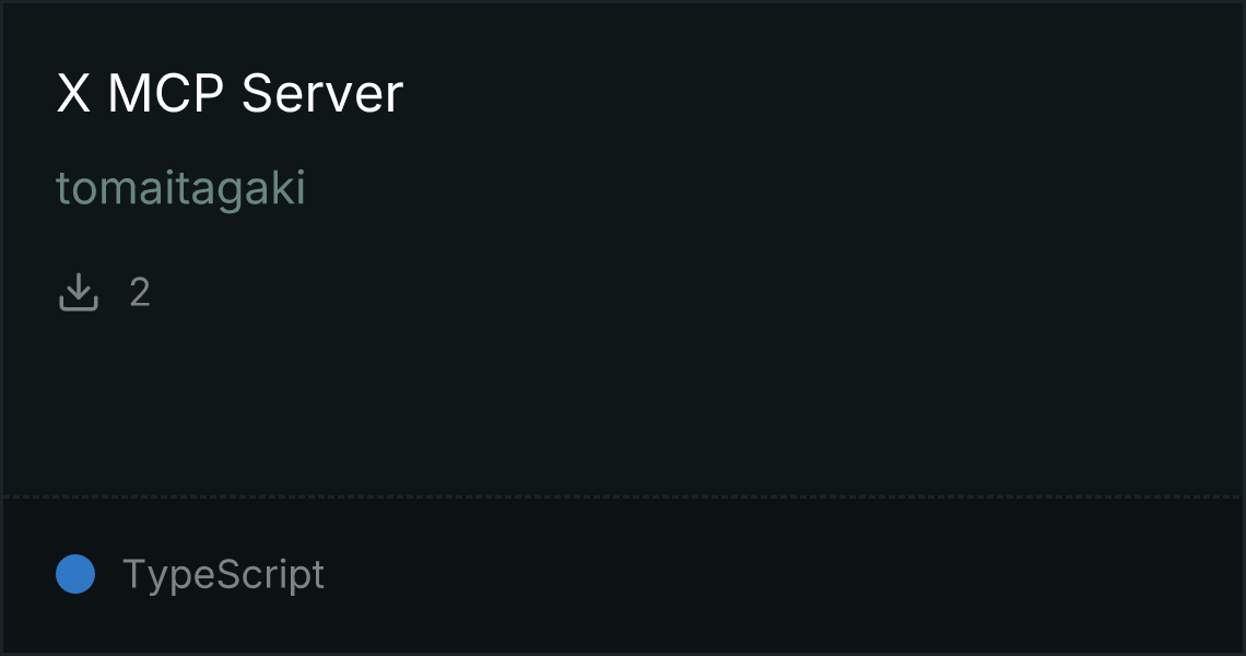 X MCP Server by tomaitagaki | Glama
