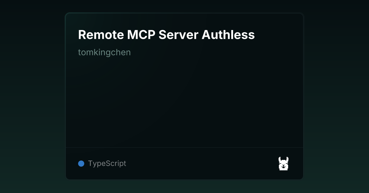 Remote MCP Server Authless | Glama