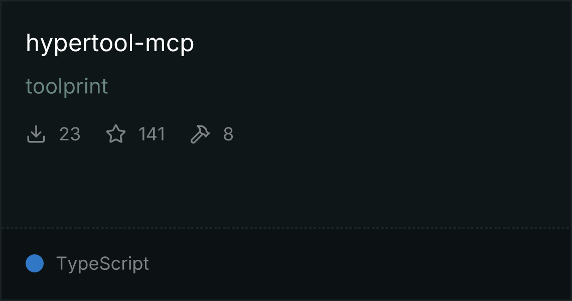 hypertool-mcp by toolprint | Glama