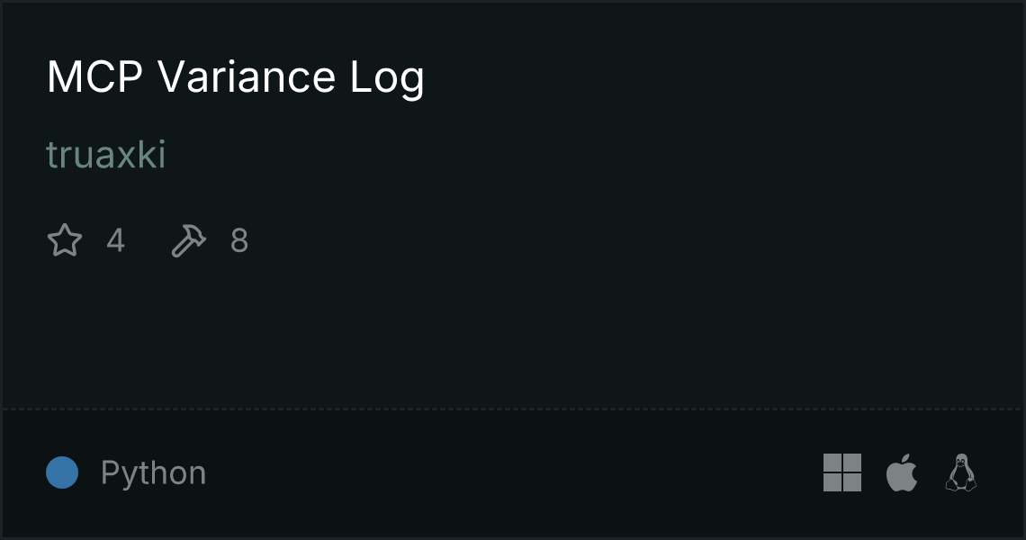 MCP Variance Log | Glama