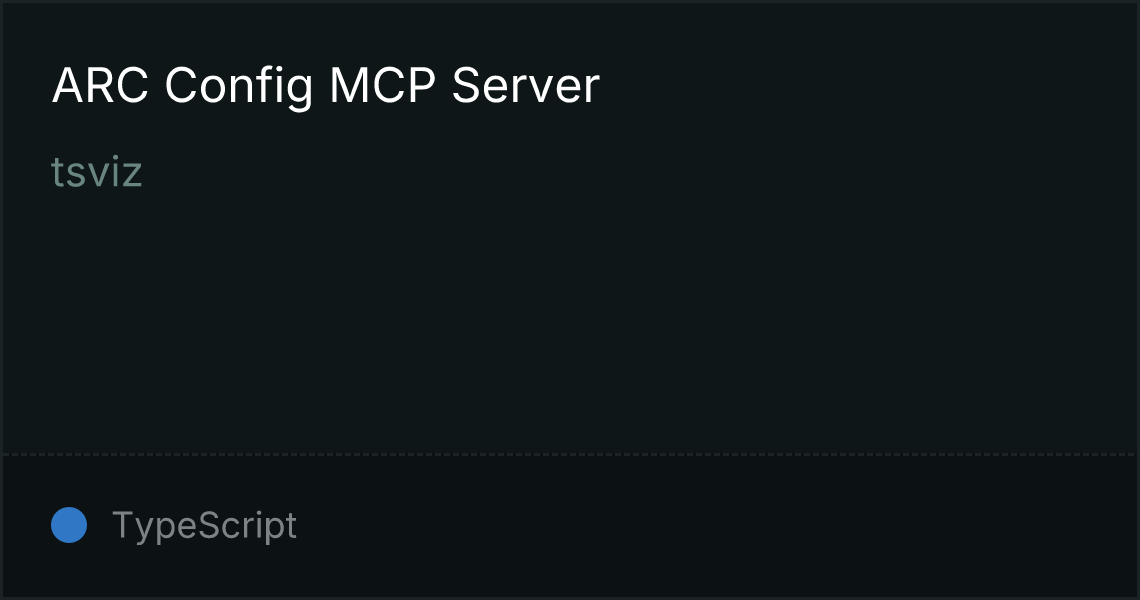 ARC Config MCP Server by tsviz | Glama