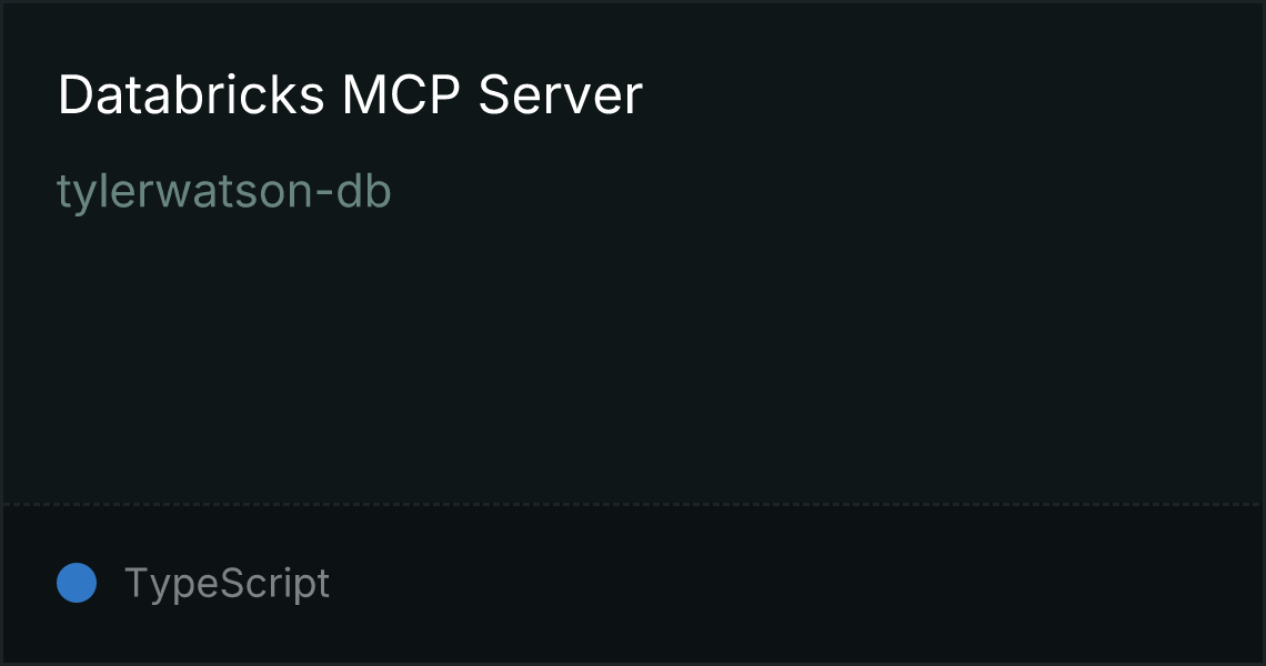 Databricks MCP Server by tylerwatson-db | Glama