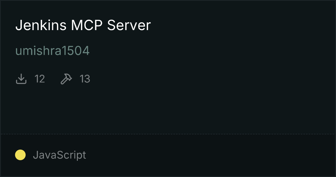 Score | Jenkins MCP Server | Glama