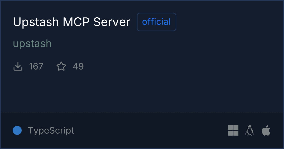 Upstash MCP Server | Glama