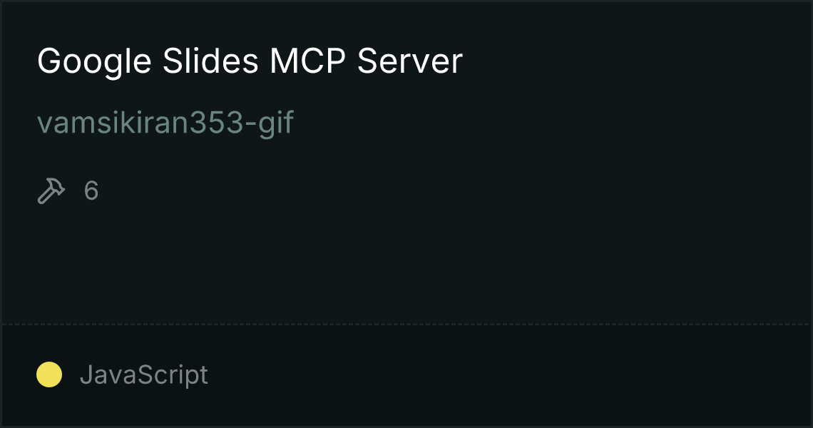 Schema | Google Slides MCP Server | Glama
