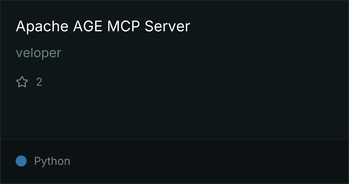 Apache AGE MCP Server | Glama