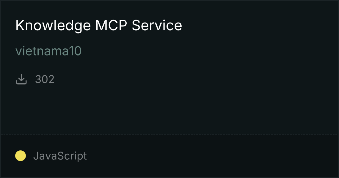 Knowledge MCP Service | Glama