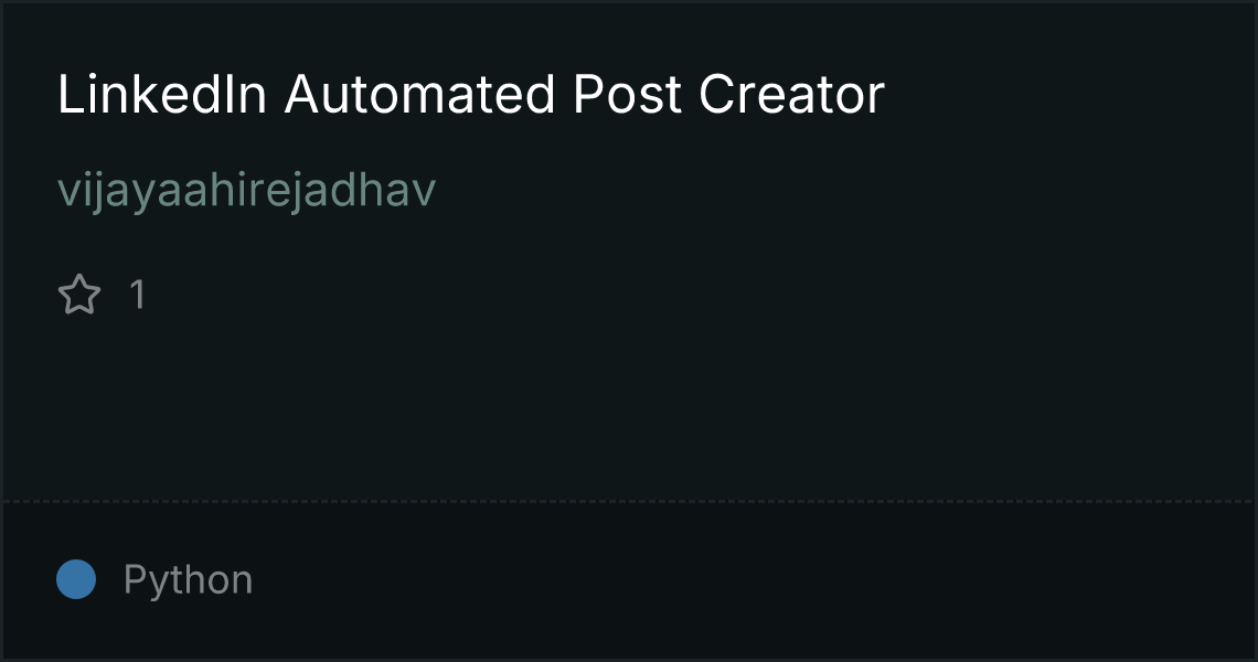 LinkedIn Automated Post Creator | Glama
