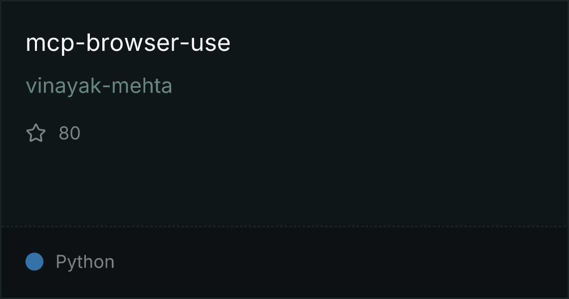 mcp-browser-use by vinayak-mehta | Glama