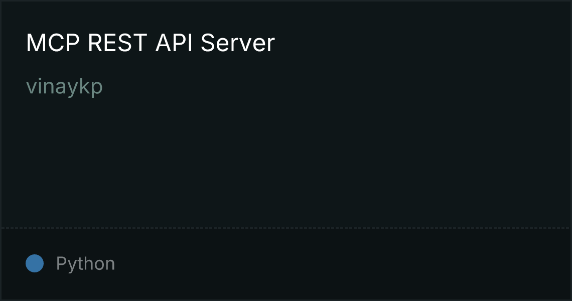 MCP REST API Server | Glama
