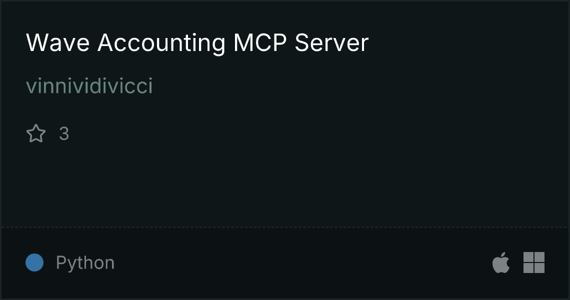 Wave Accounting MCP Server | Glama