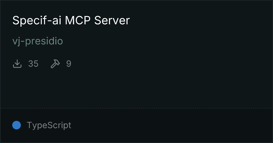 Specif Ai Mcp Server Glama