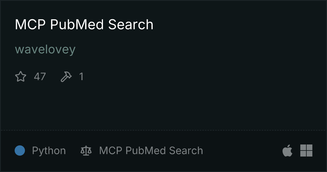 MCP PubMed Search | Glama