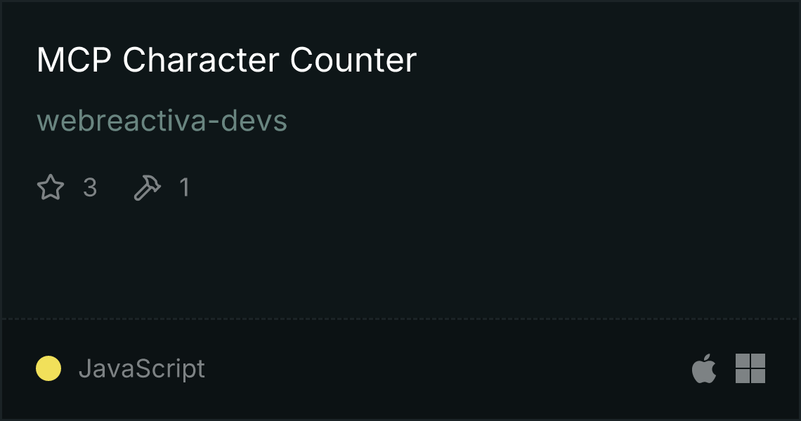MCP文字カウンター | Glama