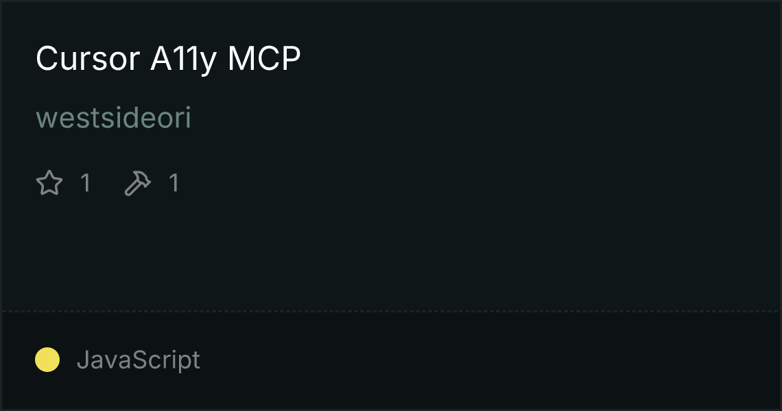 Cursor A11y MCP | Glama