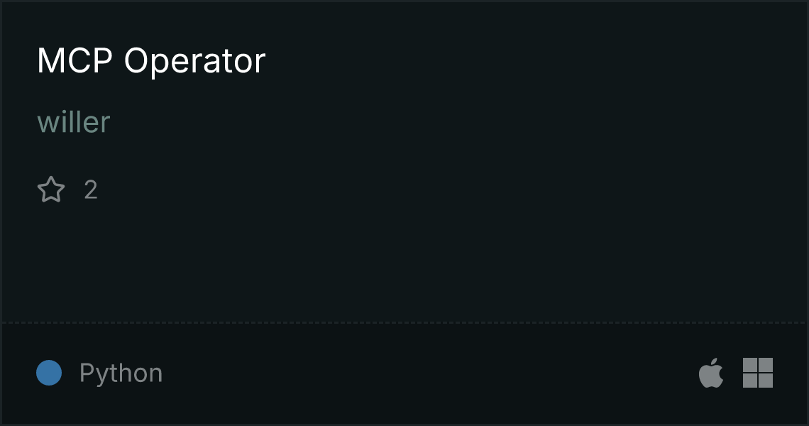 MCP Operator by willer | Glama