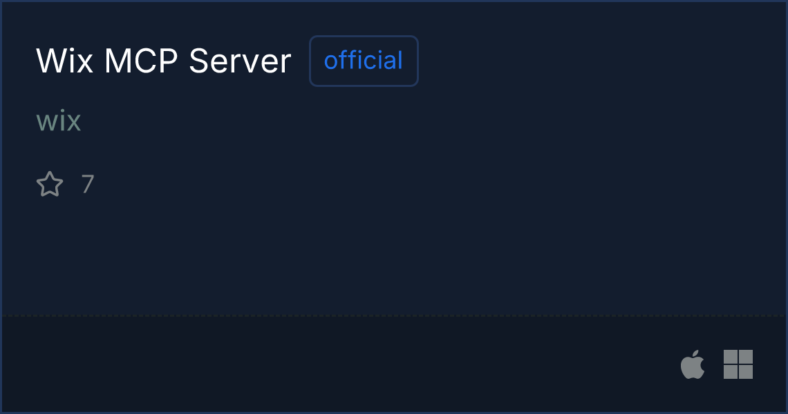 Wix MCP Server by wix | Glama