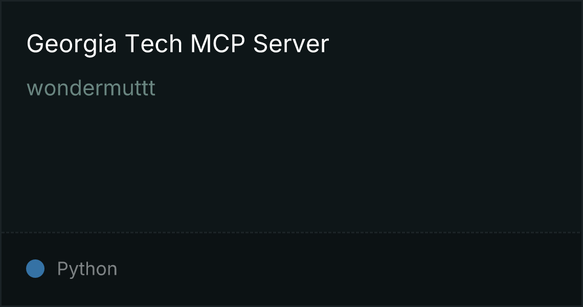 Score | Georgia Tech MCP Server | Glama