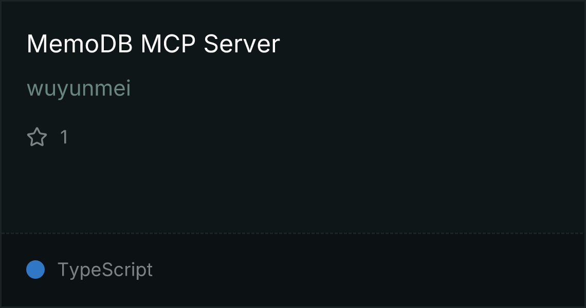 MemoDB MCP Server | Glama