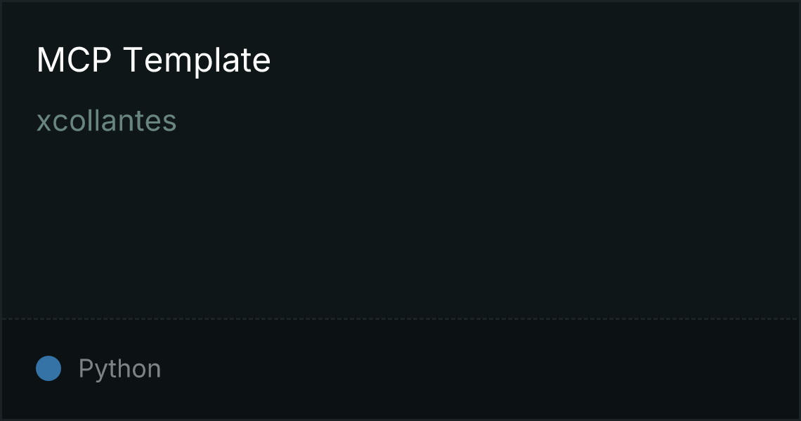 MCP Template alternatives | Glama