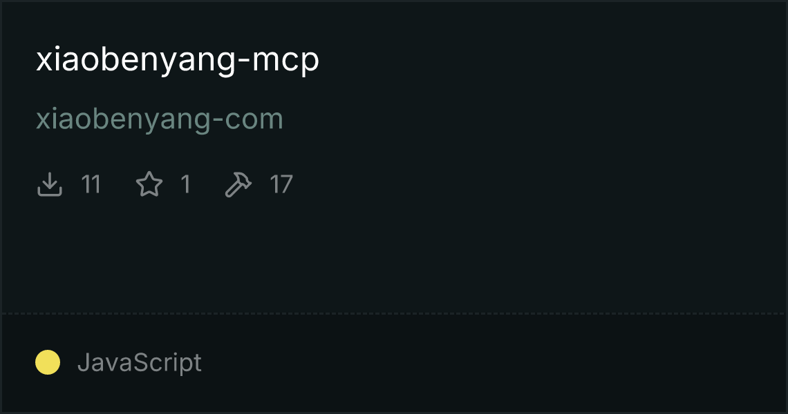 Schema | xiaobenyang-mcp | Glama