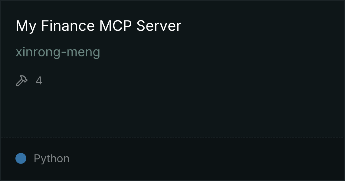 Score | My Finance MCP Server | Glama