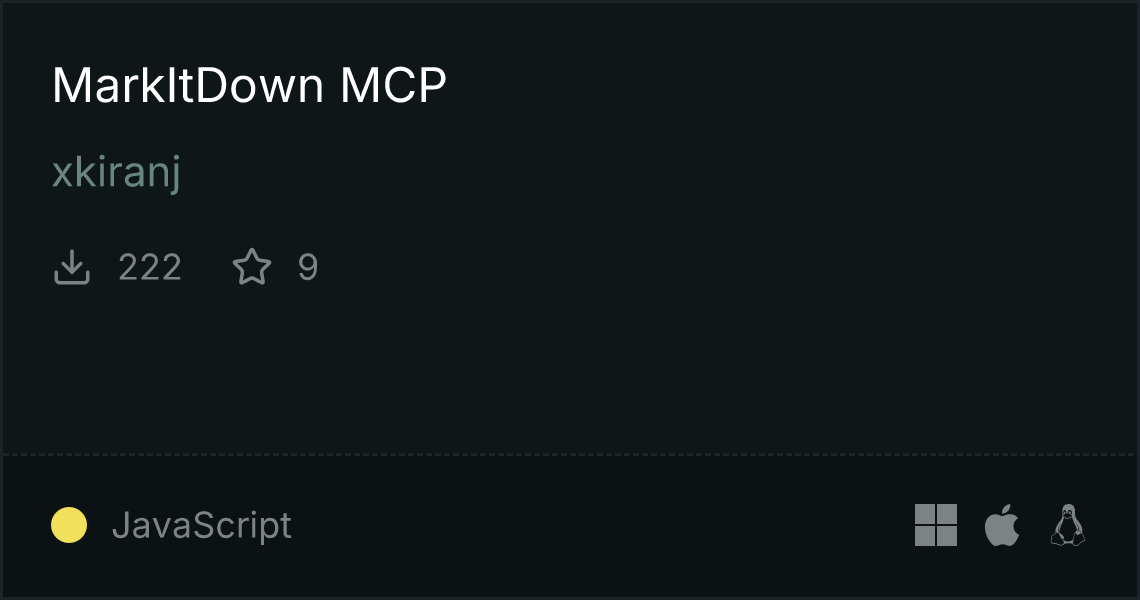 MarkItDown MCP | Glama