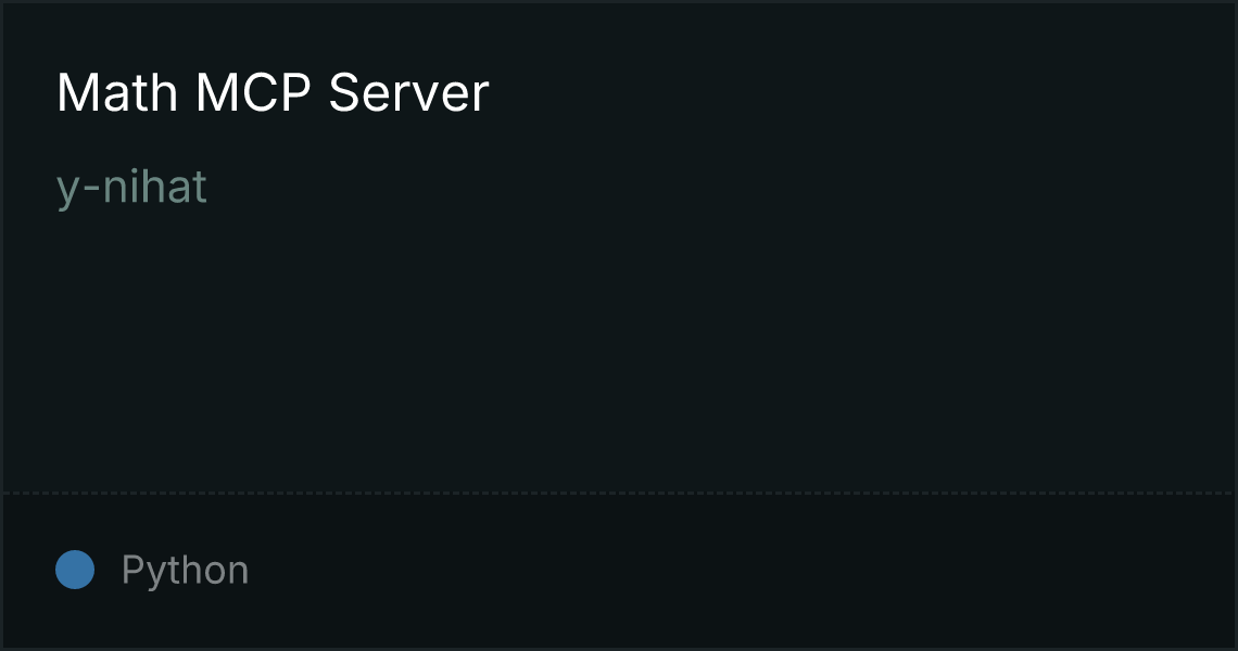 Score | Math MCP Server | Glama