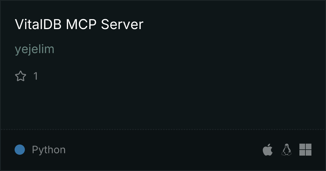 VitalDB MCP Server | Glama