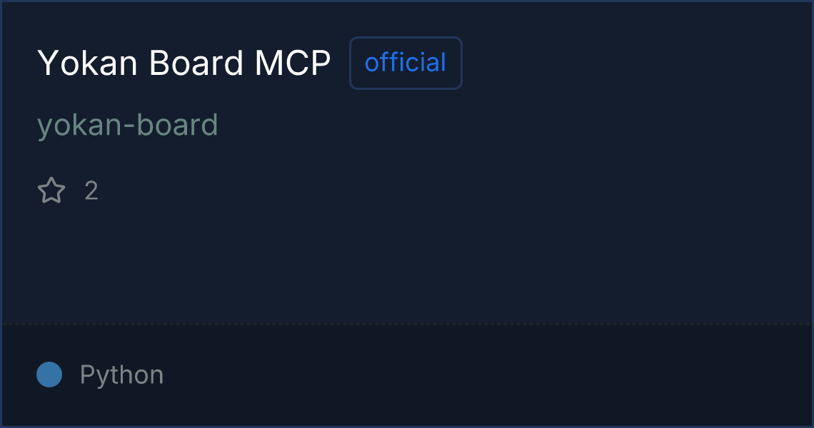 Score | Yokan Board MCP | Glama