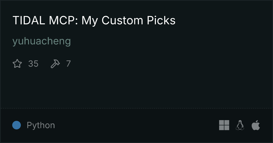 recommend_tracks - TIDAL MCP: My Custom Picks | Glama