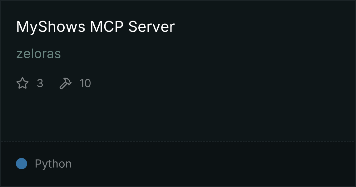 Score | MyShows MCP Server | Glama