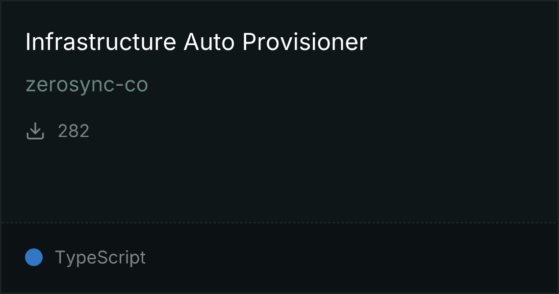 Infrastructure Auto Provisioner | Glama