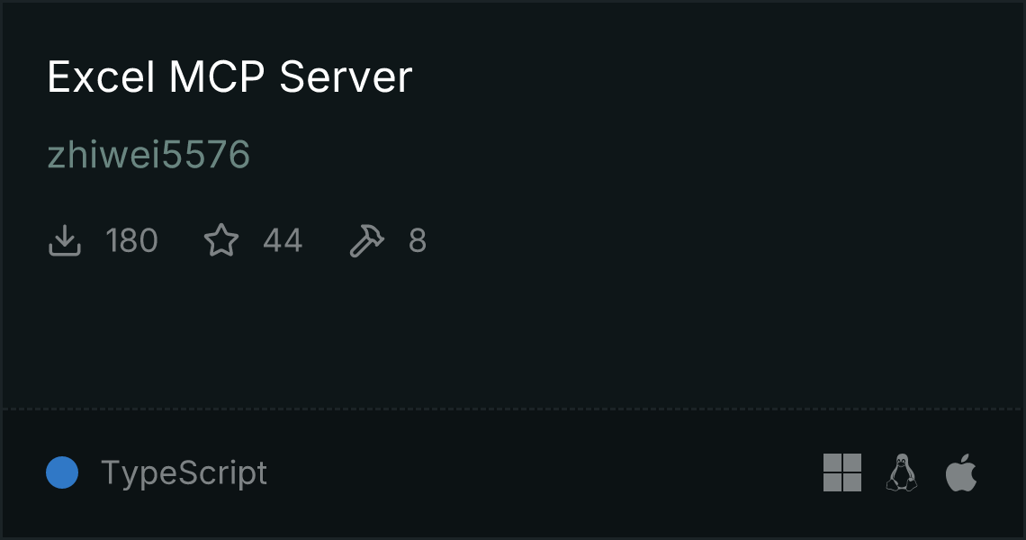 Excel MCP Server by zhiwei5576 | Glama