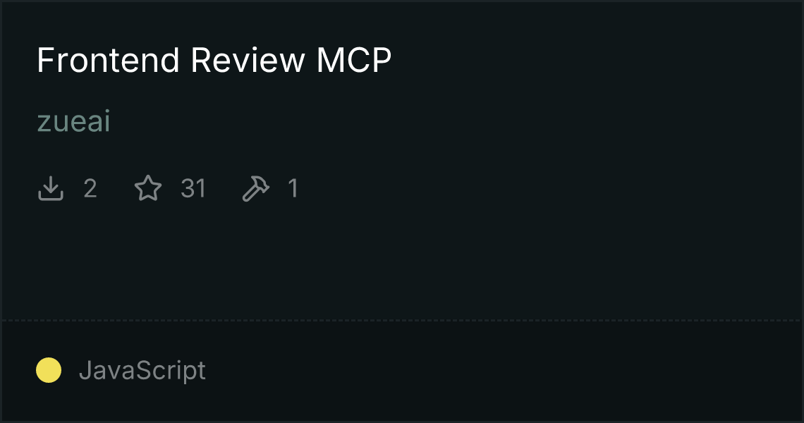 Frontend Review MCP by zueai | Glama